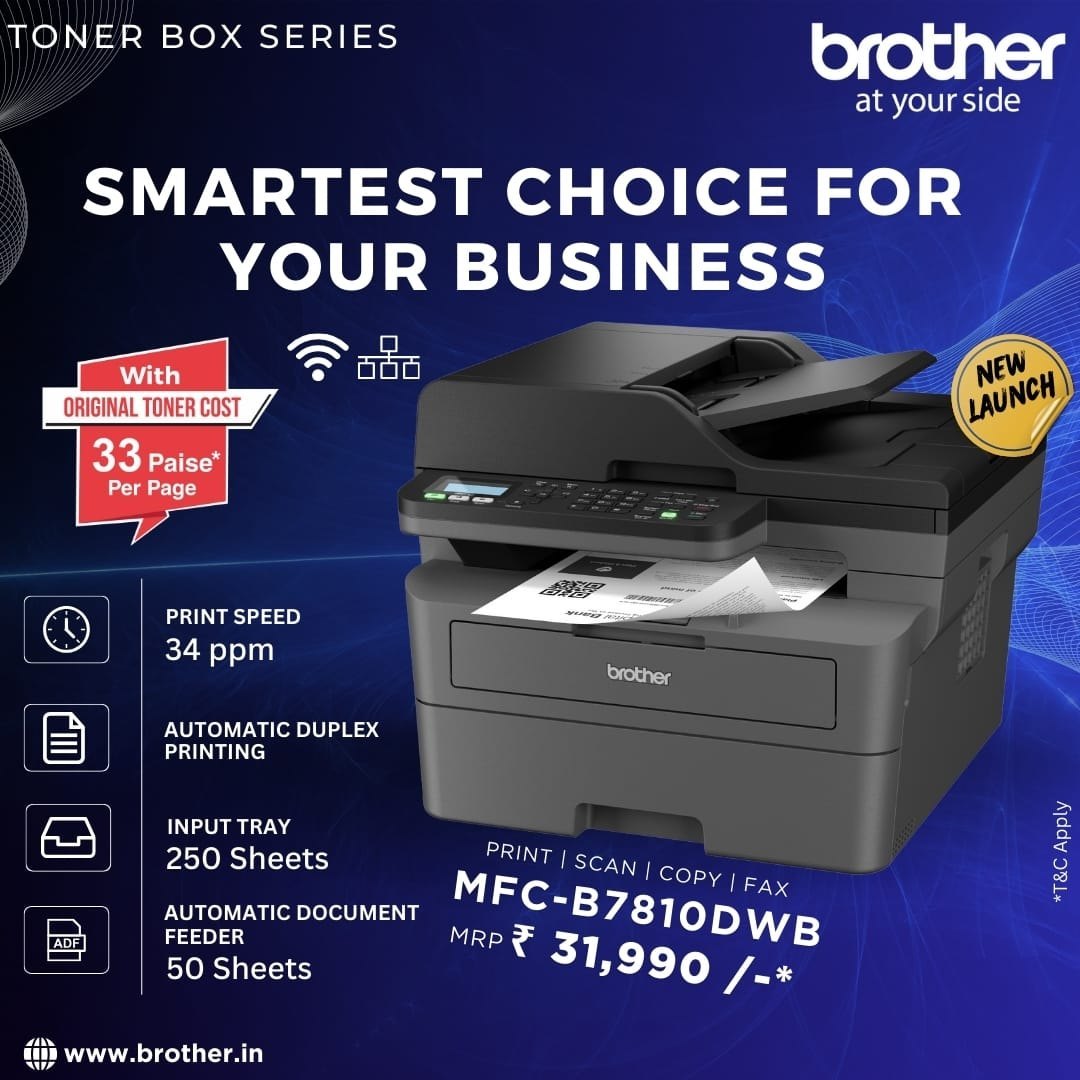Brother MFC-B7810DWB Duplex ADF Laser Printer | Goitmart